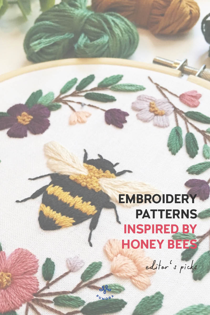 The best of Bee hand embroidery patterns