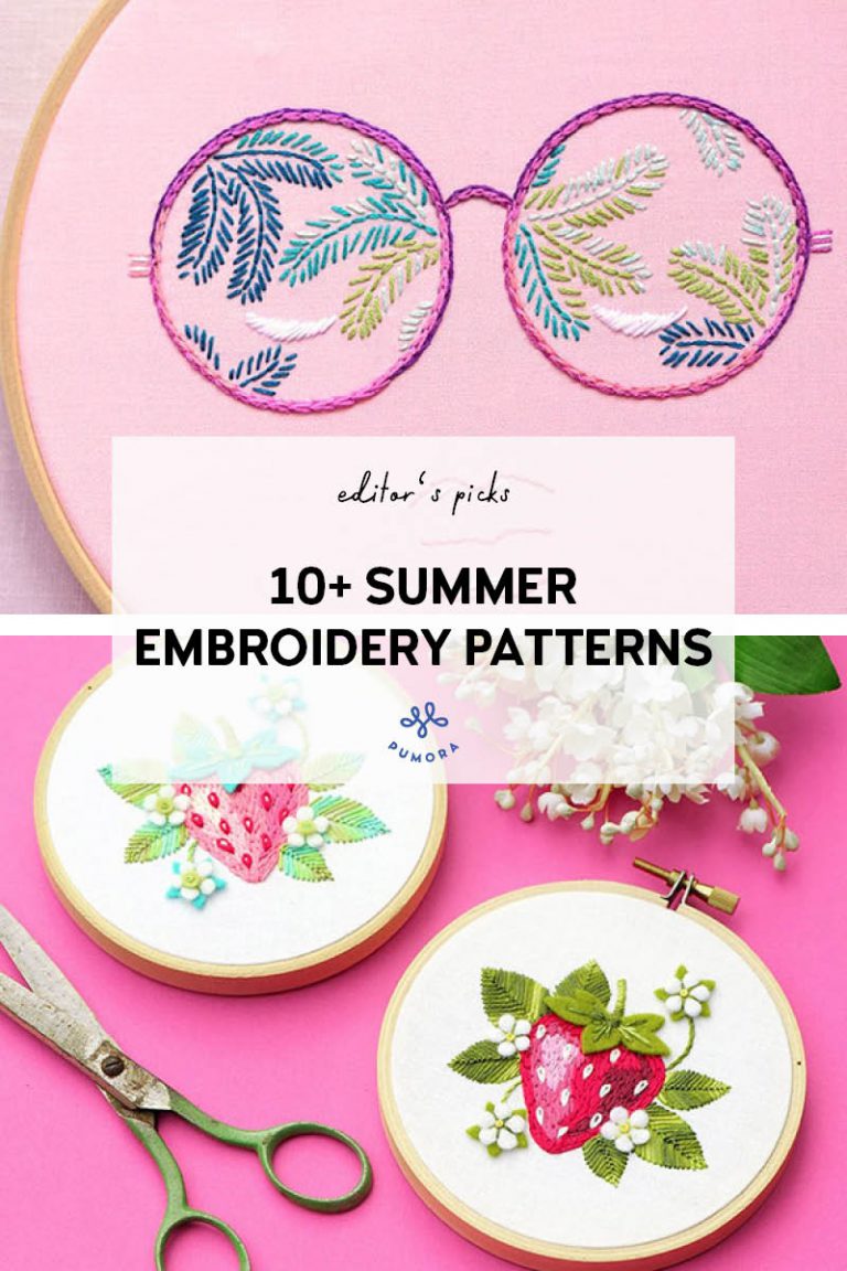 Summer embroidery patterns - for the beach vibes in your home