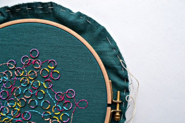 How to frame embroidery in a hoop - beginner tutorial