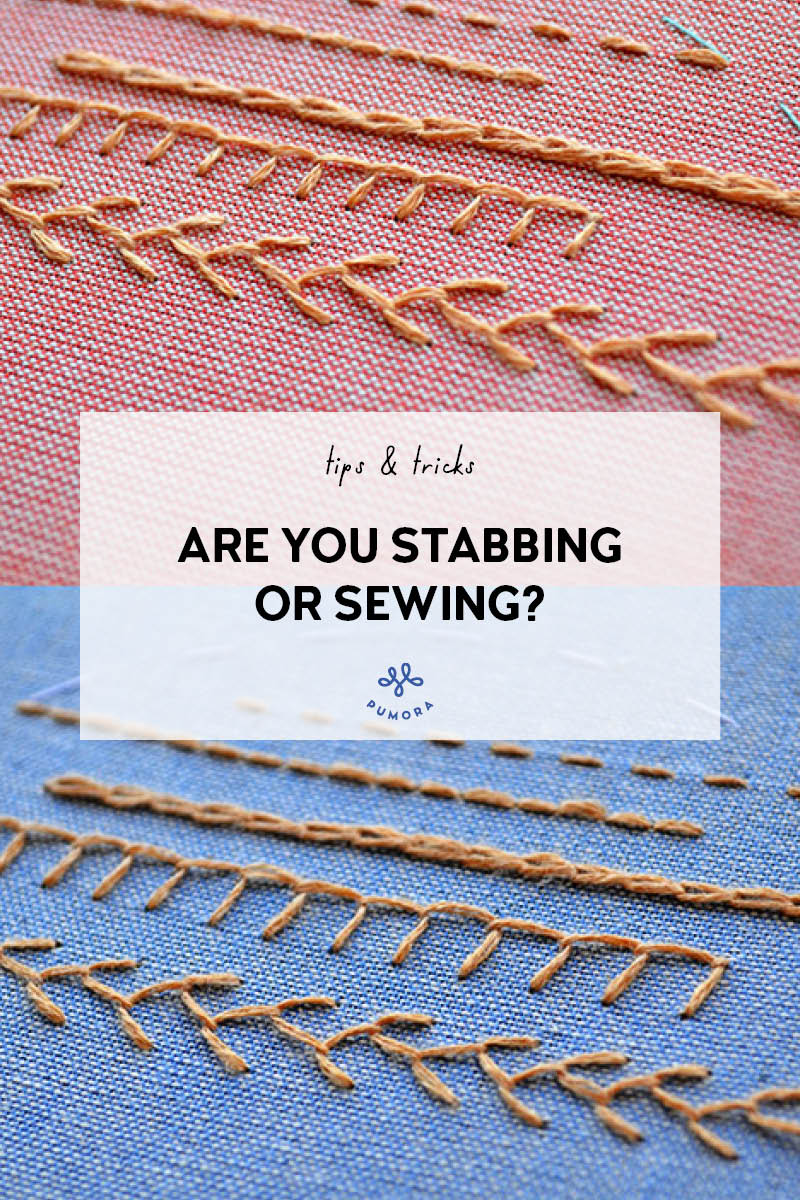 Stabbing vs Sewing in Embroidery