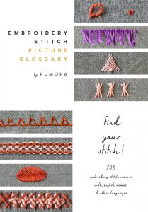 Embroidery Stitch Glossary - Pumora - all about hand embroidery