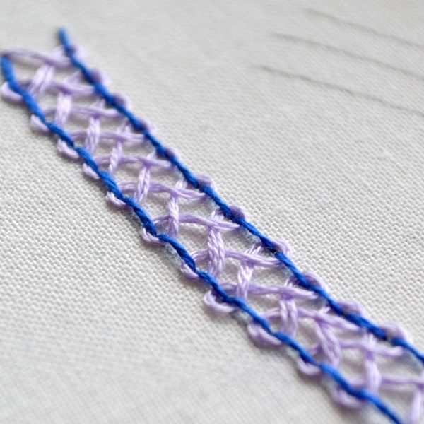 Herringbone ladder tutorial - embroidery stitch video