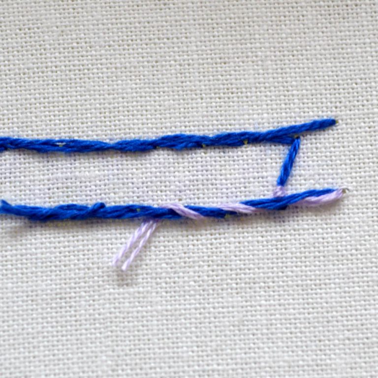 Herringbone ladder tutorial - embroidery stitch video