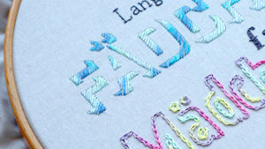 How to embroider letters by hand with style