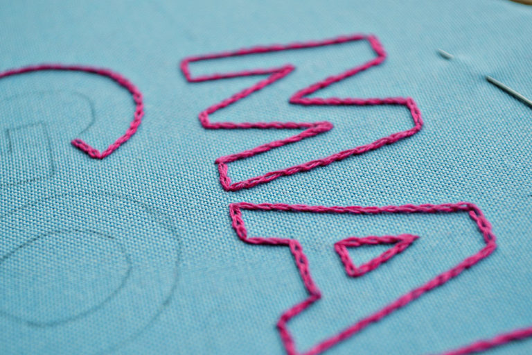 How to embroider letters by hand with style