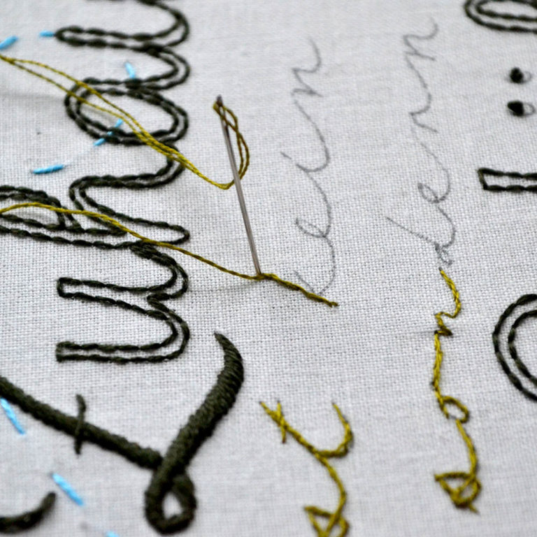 How to embroider letters by hand with style